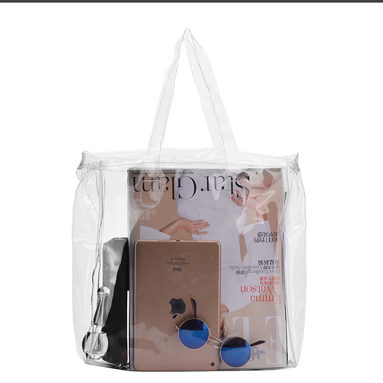 Transparent PVC Purse Clear Handbag with Clear Handles Gameday Arena ...