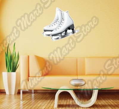 Figure Skating Ice Dancing Skates Wall Sticker Interior Decor 25"X22 ...