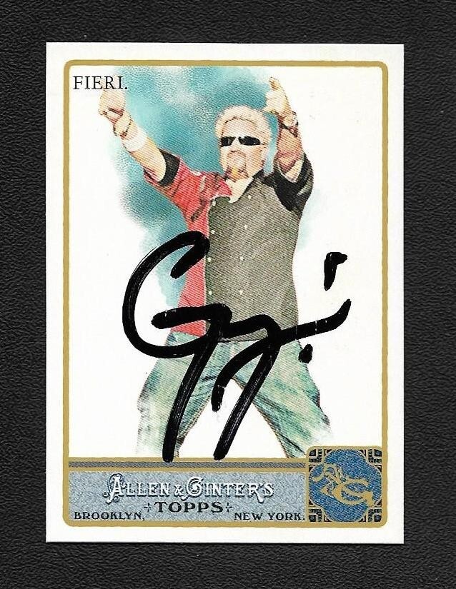 Guy Fieri Autograph Signed 2011 Topps Allen & Ginter Food Network Card ...