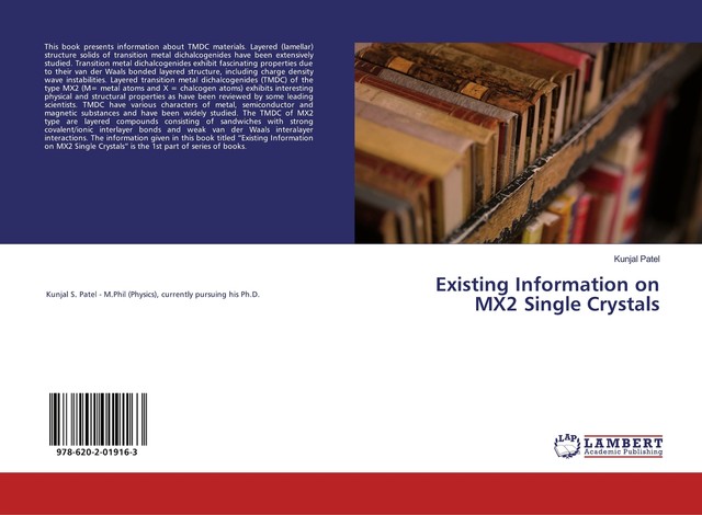 Existing Information On Mx2 Single Crystals von Kunjal Patel (2019 ...