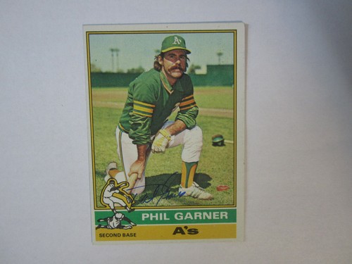 1976 Topps # 57 Phil Garner Autograph Signed Card (M) Oakland Athletics ...