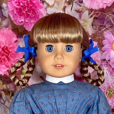 Reproduction Blue Woven Meet Hair Ribbons for 18" Kirsten Doll | eBay