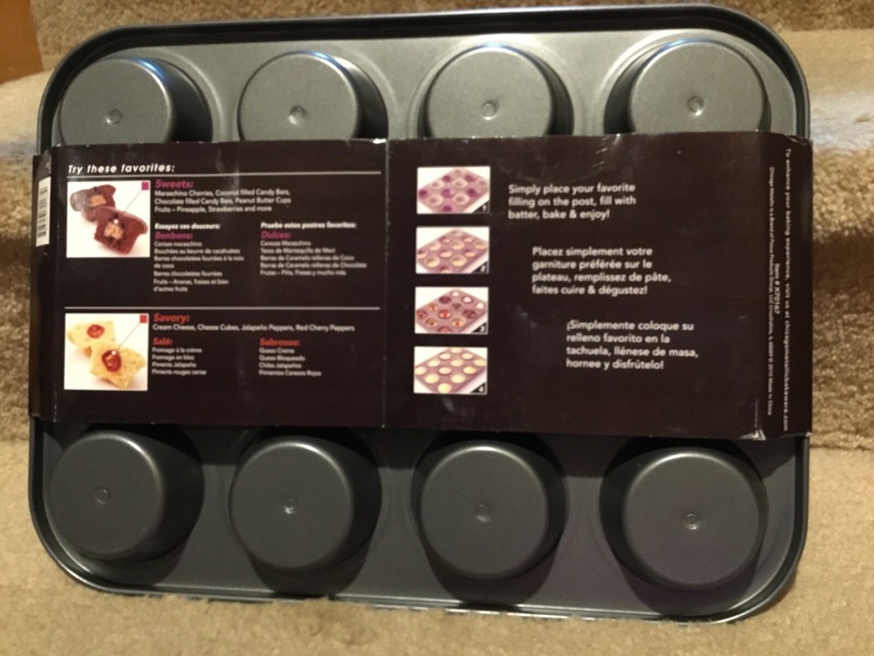 Chicago Metallic Surprise Pan Nonstick Muffin Cupcake Pan 14x10.5 NEW ...