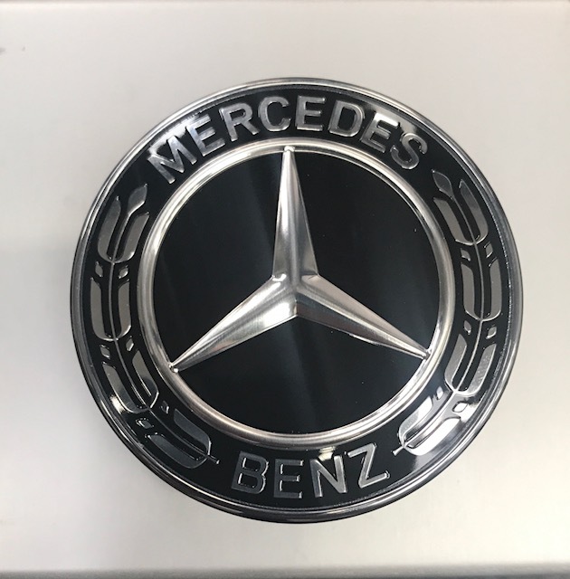Genuine Mercedes-Benz Black Wreath Flat Bonnet Badge A0008171601 | eBay
