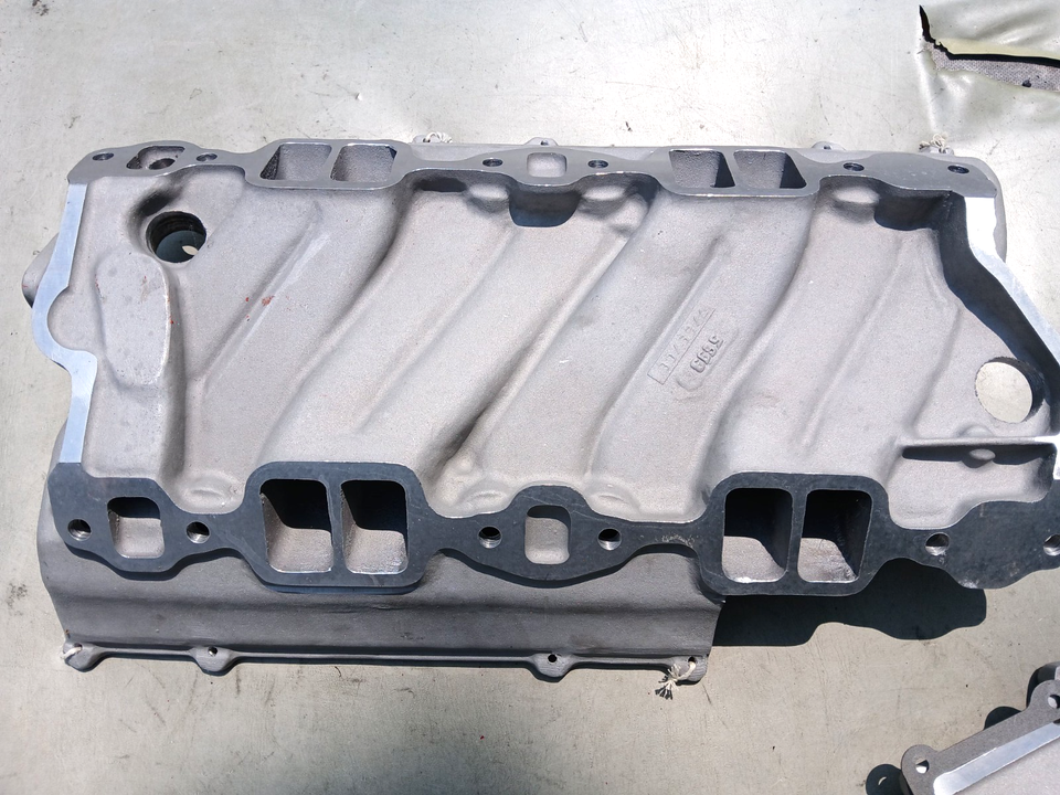 Offenhauser "CROSS RAM" Dual Quad Aluminum Intake Manifold w/linkage ...