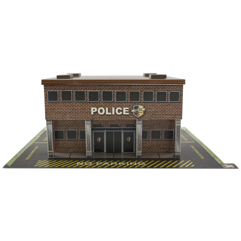 1/64 Slot Car HO Police Station Diorama Building Kit Fits AFX, Aurora ...