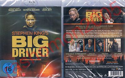 Blu-ray BIG DRIVER 2014 Maria Bello Ann Dowd Joan Jett Stephen King ...