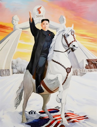 North KOREA Propaganda Poster On Canvas Print KIM JONG Poster Canvas ...
