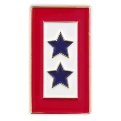 PinMart's Military Patriotic two Blue Stars Service Flag Enamel Lapel ...