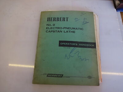 Alfred Herbert No.0 capstan lathe operators handbook | eBay UK
