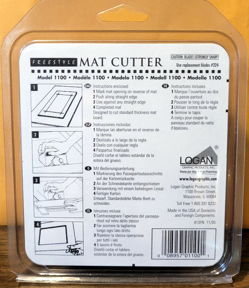 Logan Freestyle Basic Hand Held Mat Cutter Red - 1100R Used | eBay