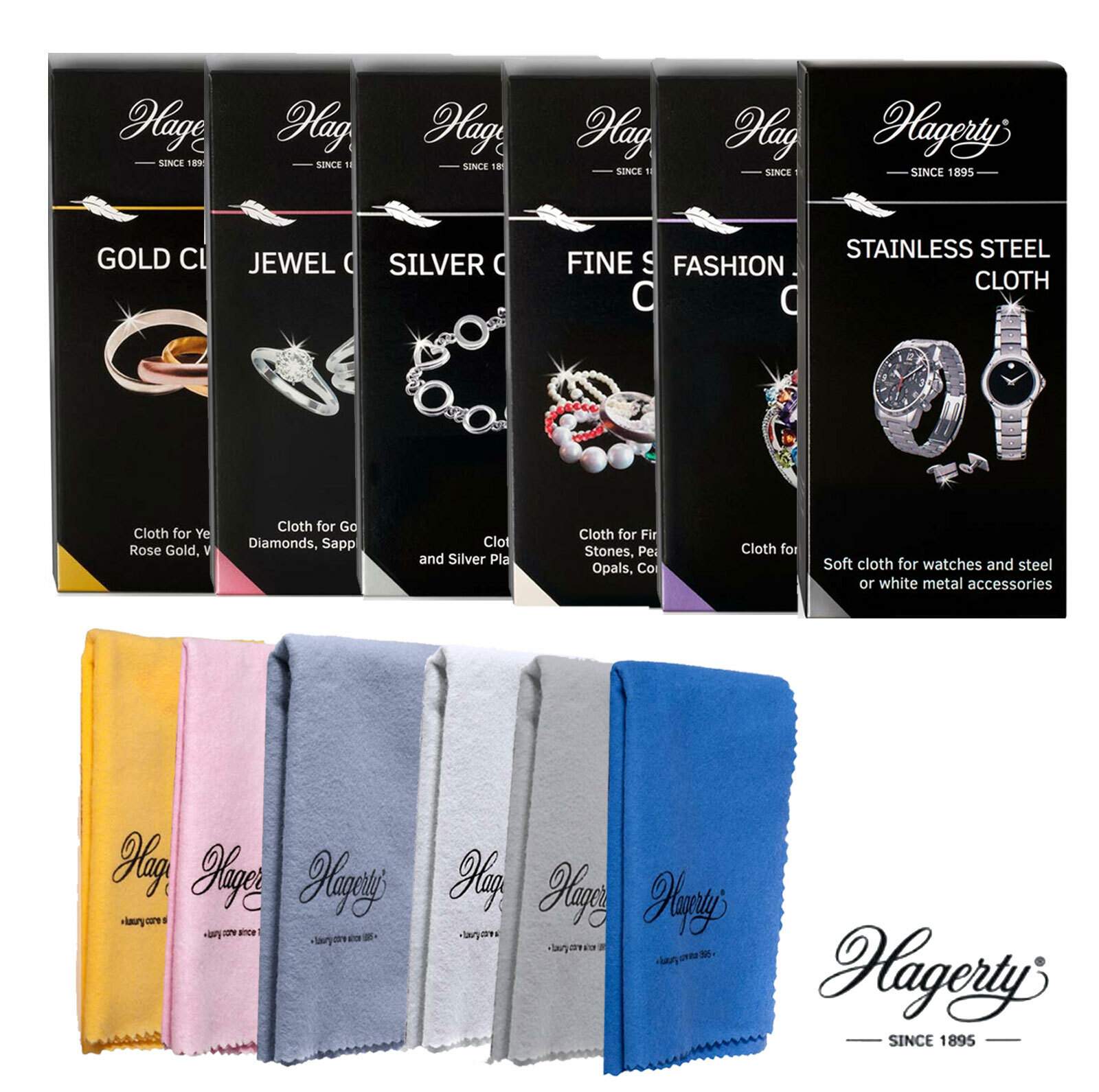 Hagerty Metal/Watches Polishing Jewellery Cleaner Cloths, 30 x 36cm ...