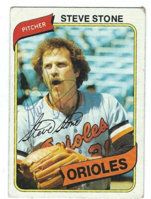 Autographed 1980 Topps #688 STEVE STONE Baltimore Orioles card w/COA | eBay