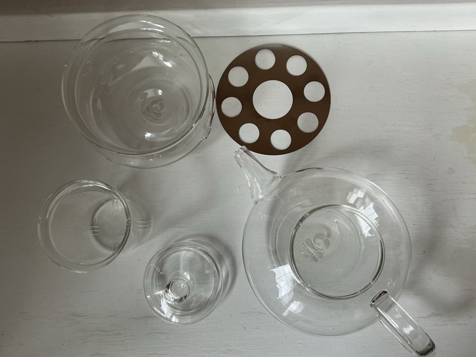Teavana Musee' DE The' Glass Tea Pot and Aurora Glass Warmer for Hot ...