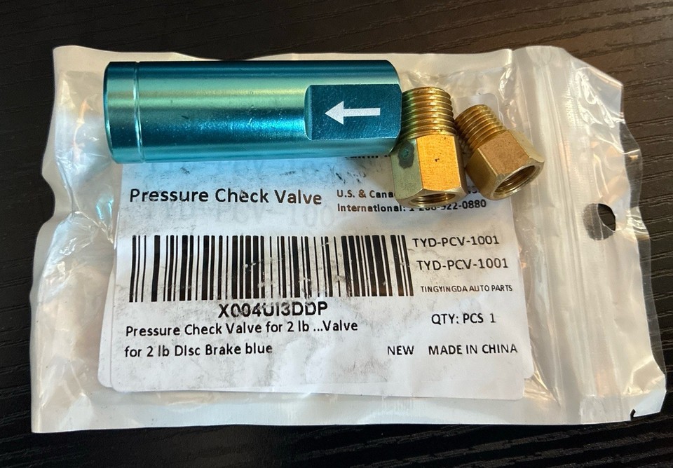 2lb Residual Pressure Check Valve Disc Brake Universal Inline 1/8 NPT ...