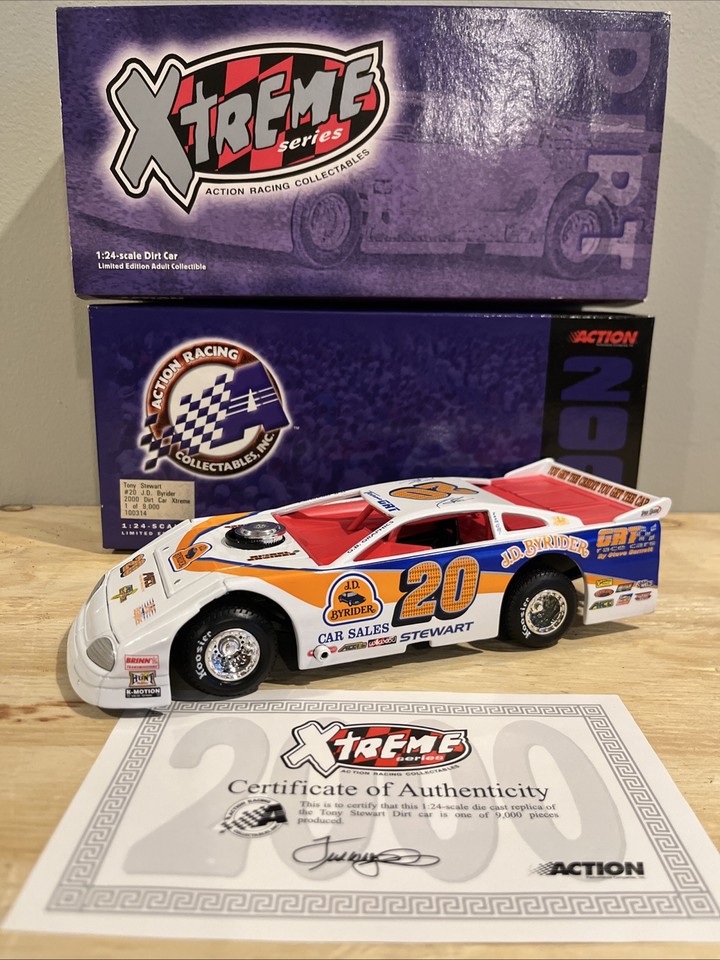 2000 Action 1/24 #20 Tony Stewart JD Byrider Dirt LATE MODEL Car Xtreme ...
