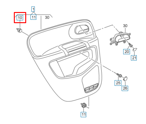 VOLKSWAGEN UP Door Panel Fitting Clip 5J0867276 2013 NEW GENUINE | eBay