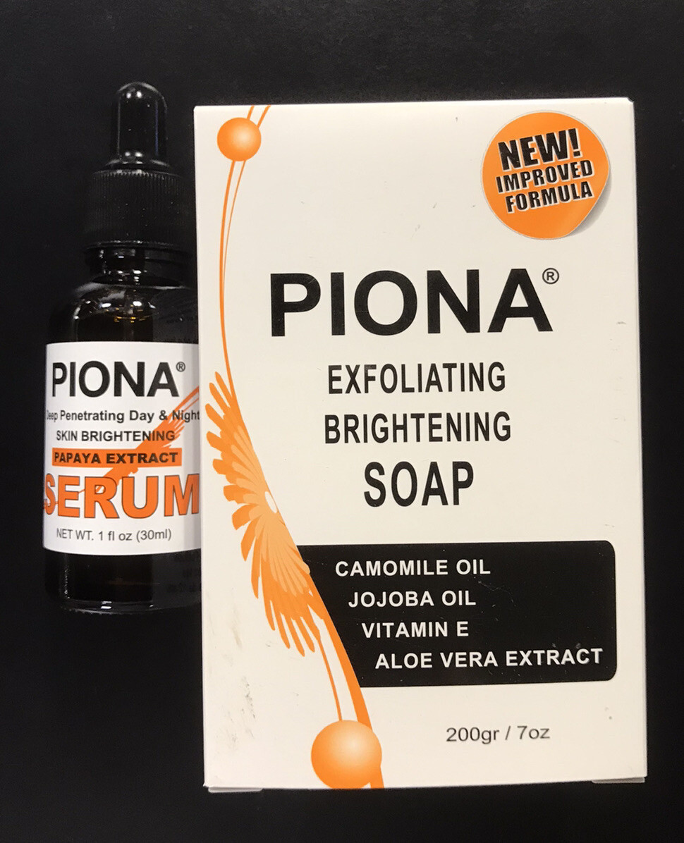 Piona Brightening lightening Body Soap (7oz) & Serum (1oz) SET | eBay