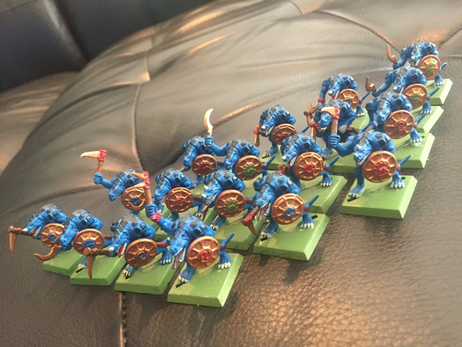Warhammer Lizardmen Saurus Warriors x 18 Painted | eBay