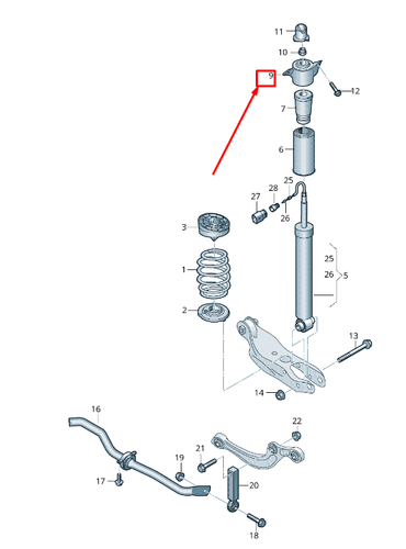 New AUDI Q5 FY Rear Upper Shock Absorber Bearing 80A513353A | eBay