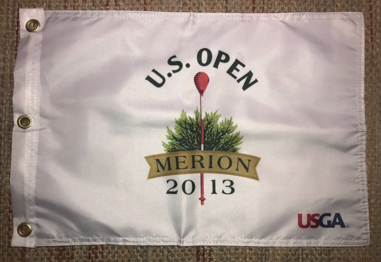 2013 US OPEN MERION COUNTRY CLUB USGA PGA TOUR PIN FLAG W GROMMETS FREE ...