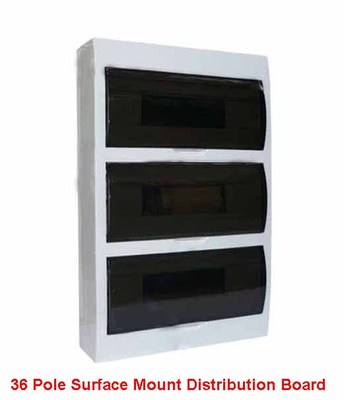 36 Pole Din Rail Mount Distribution Board Switchboard Circuit Breaker ...