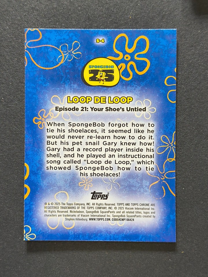 2025 Topps Chrome SpongeBob Song Songs #S-4 Loop De Loop | eBay