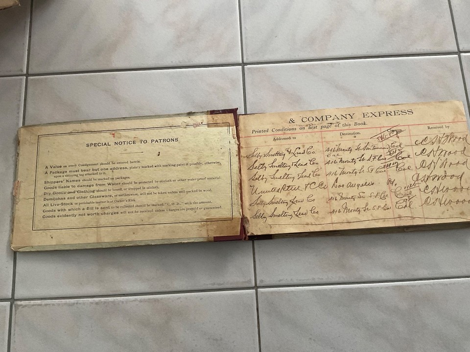 1904 Wells Fargo & Co Express Agents Expressmen Money Receipt Book Old ...