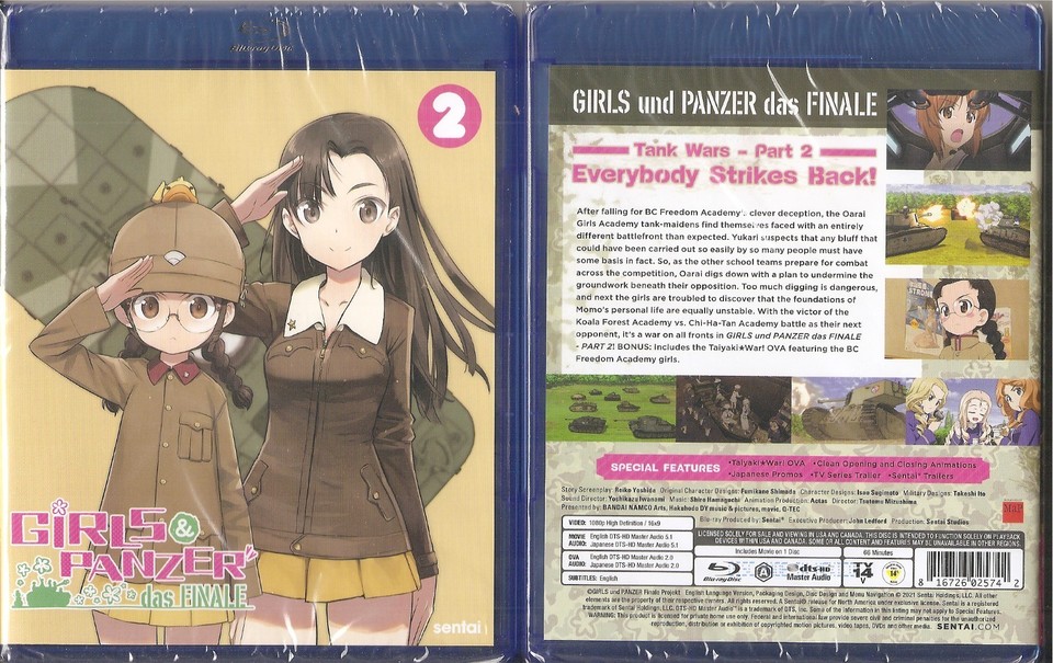 GIRLS UND PANZER DAS FINALE Part 1-4 Blu-ray Bundle Lot BRAND NEW ...
