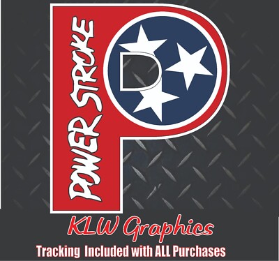 Powerstroke P Tennessee Flag Decal Sticker Turbo Diesel Truck 6.7 7.3 ...