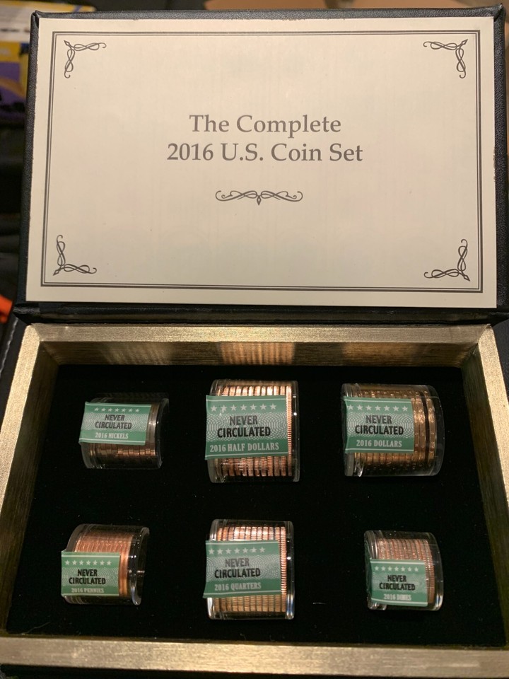 The Complete 2016 U.S. Coin Set Danbury Mint B.U. Unirculated Rolls | eBay