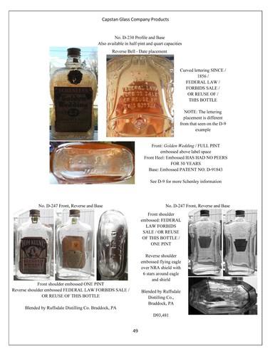 Capstan Glass Company Products-Bottles, Jars, Tumblers-Comprehensive ...