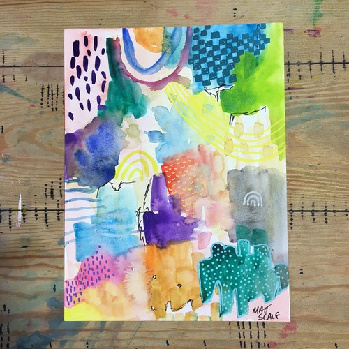 Matt Scalf 9x12 Abstract Contemporary Modern Decor Collectible Signed ...