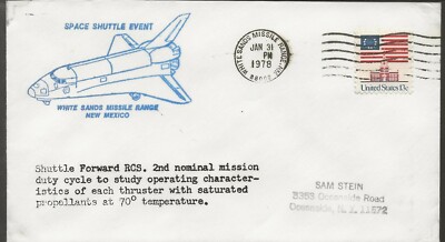1/31/78 Space Shuttle Development, Shuttle Forward RCS, 2nd Nominal ...
