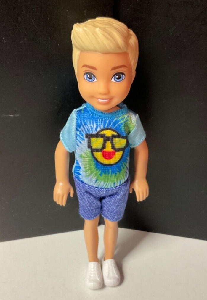 Mattel Barbie Club Chelsea Cute Blonde Hair Boy Tommy Doll Smiley Face ...