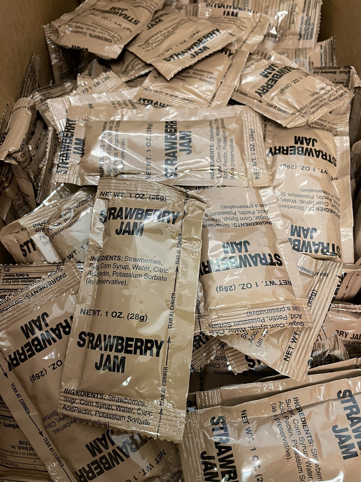 Bulk MRE Jelly Jam Grape Apple Strawberry Emergency Survival Snack Food ...