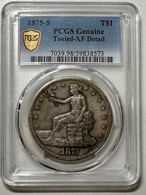 1875-S United States Trade Dollar Genuine Tooled-XF Details | eBay