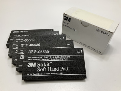 5 Pack 3M 05530 Stikit Soft Hand Pads 2.75" X 5.5" - For Adhesive ...