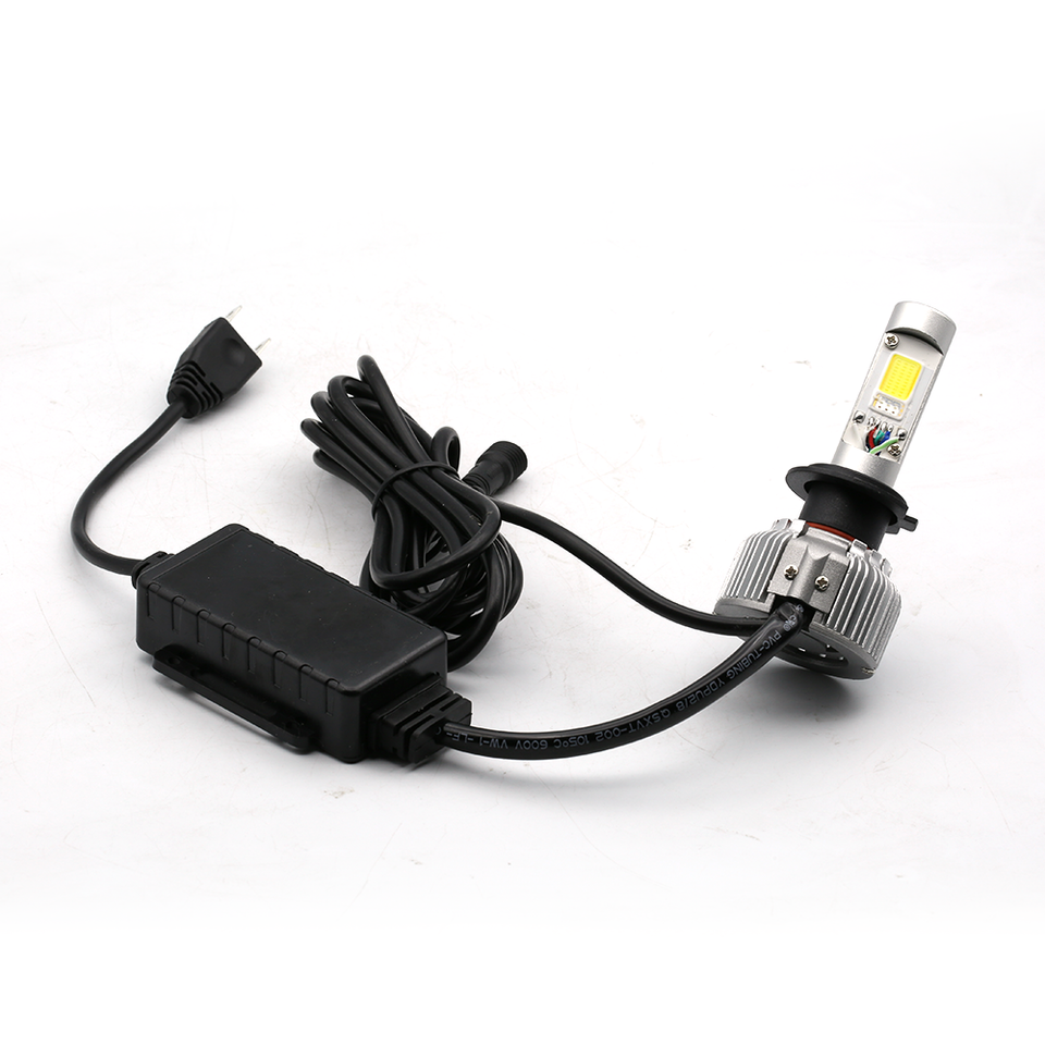 H7 High Power LED COB Headlight Fog Light Low Beam + RGB Bluetooth ...