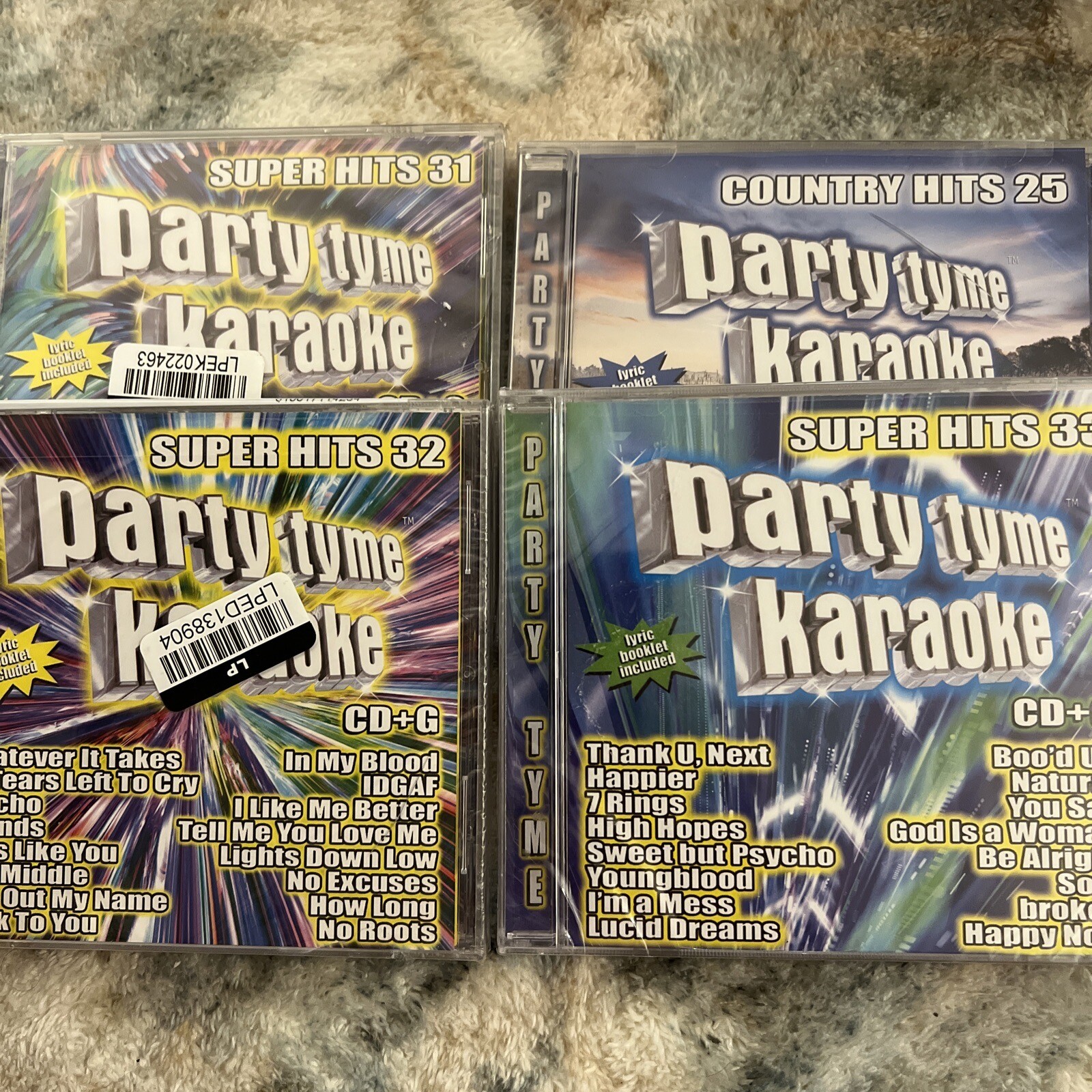 Party Tyme Karaoke: Super Hits Lot (CD+G) BRAND NEW Lot Of 4 New ...