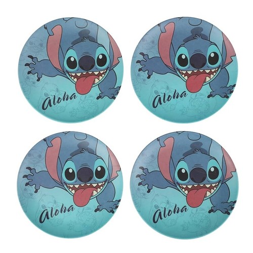 NWT Disney Stitch Eco Friendly Bamboo Plates Set of Four Blue BPA Free ...