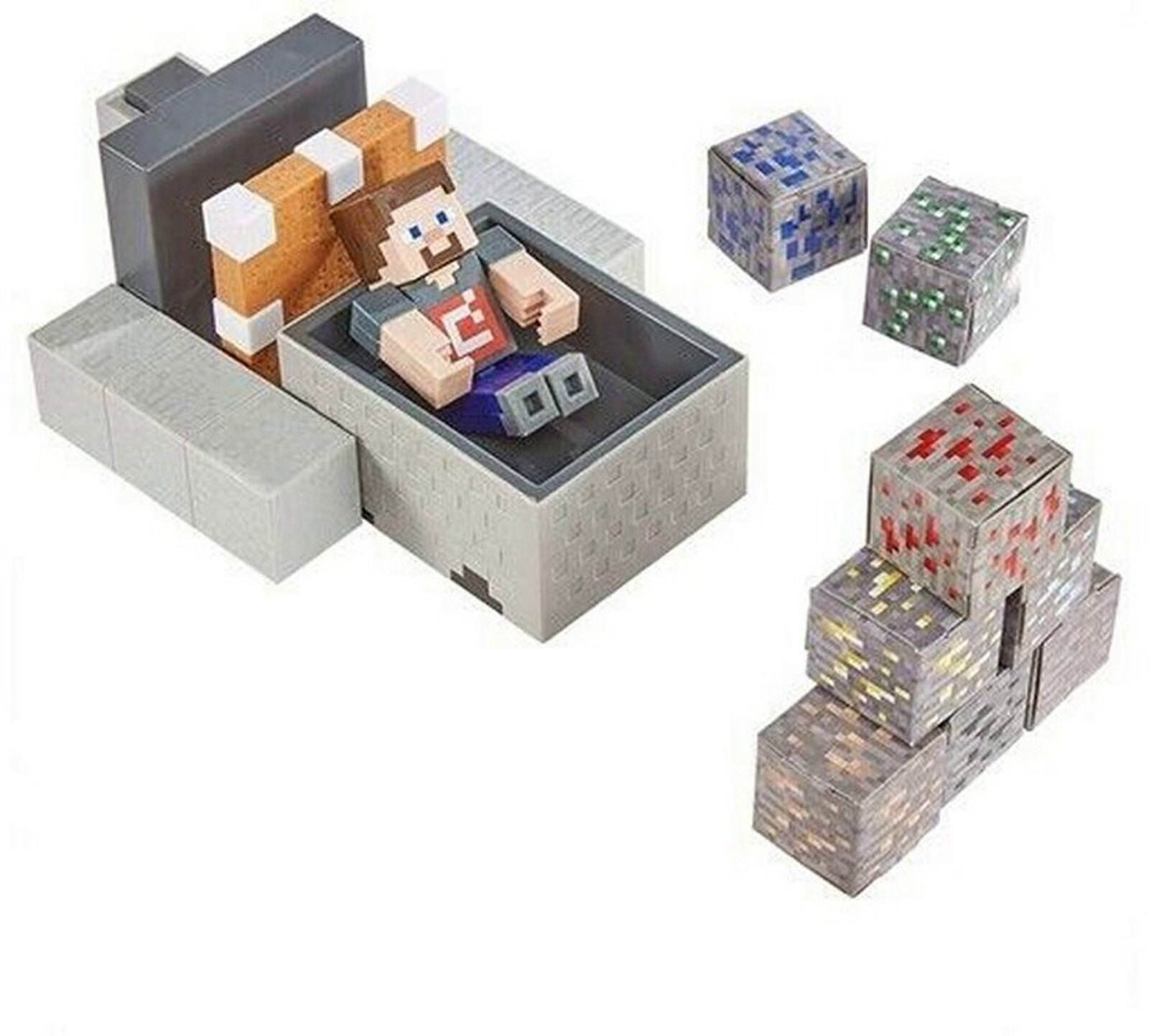 Minecraft Minecart Mayhem Spielset mit Steve-Figur und Zubehör Mattel 8 ...