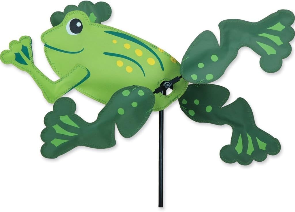 13" Frog Spinner, Whirligig, Yard Stake, Garden Decor by Premier Kites ...