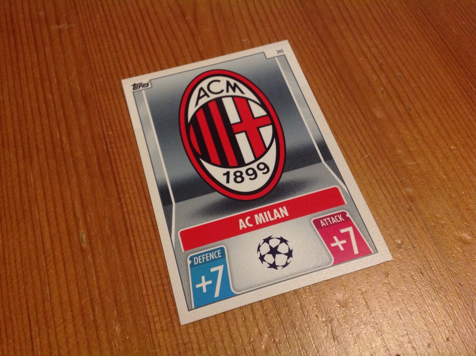 AC MILAN FOOTBALL CLUB ITALIAN BADGE - TOPPS MATCH ATTAX MINT NEW CARD ...