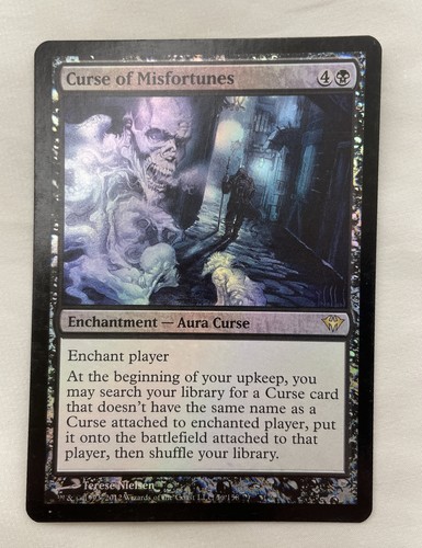 Curse of Misfortunes x1 *FOIL* MTG Dark Ascension 1x Magic Near Mint NM ...