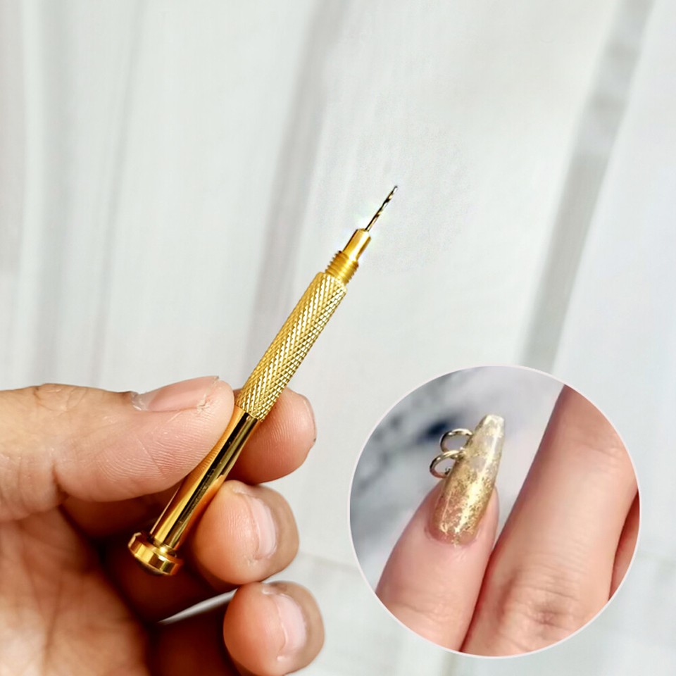 1 Pc Nail Art Hand Dangle Drill Hole Maker Dotting Pen Piercing ...