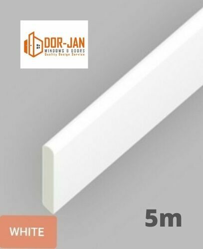 20mm White UPVC Plastic Trim Cloaking Fillet Window Bead Length 1m - 5m ...
