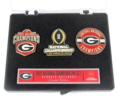 Georgia Bulldogs 2022 College Football National Champions 3 Pin Set | eBay