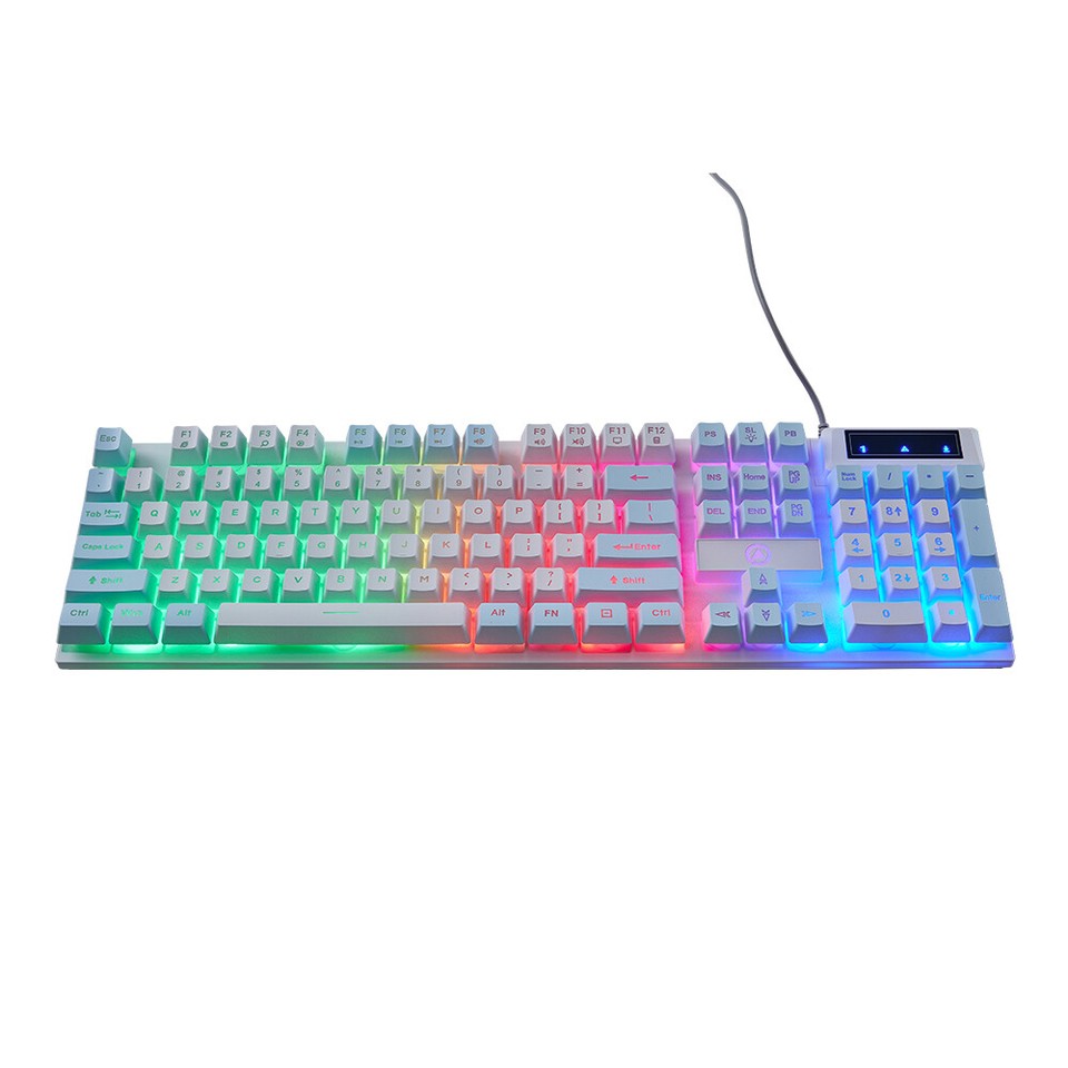 USB WIRED STYLISH SLIM QWERTY KEYBOARD UK LAYOUT FOR PC DESKTOP ...