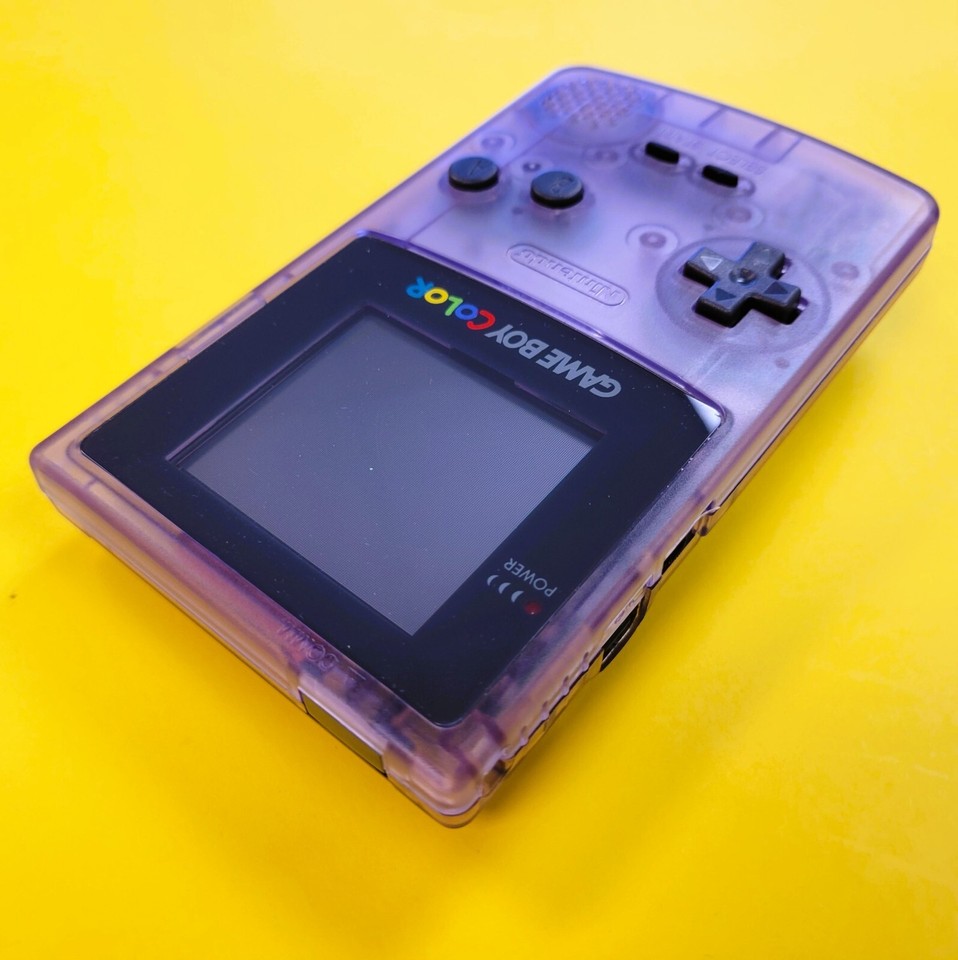 Nintendo Game Boy Color Clear Atomic Purple 👾 CGB-001 GBC RESTORED NEW ...